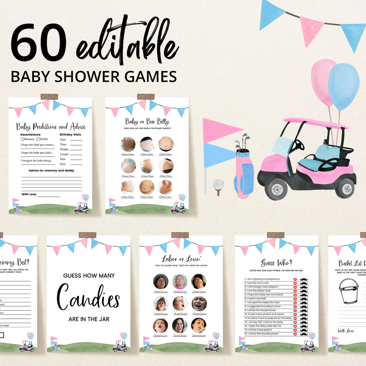 Golf-Themed Gender Reveal: A Little Putter Game Bundle – Blushberrie