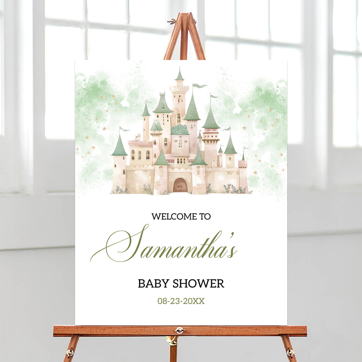Little Prince Baby Shower: Green Castle Welcome Sign – Blushberrie